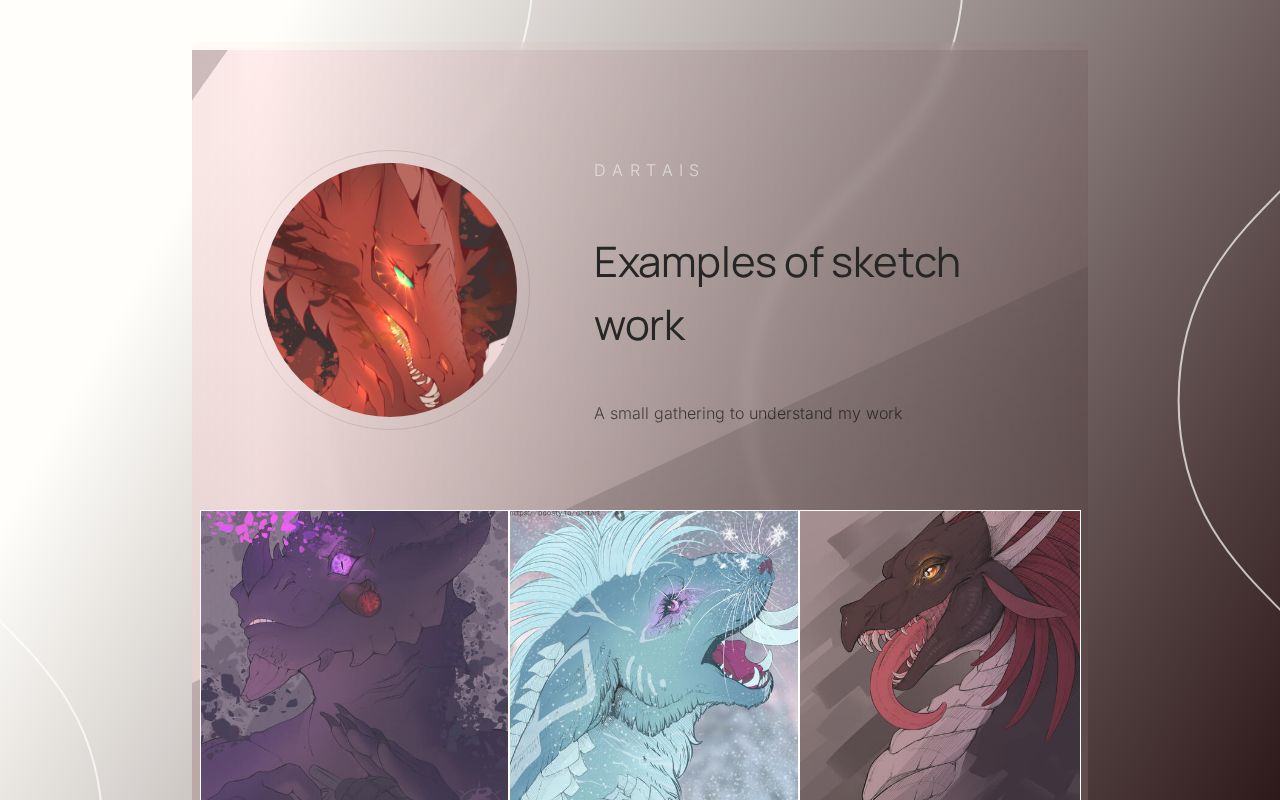 Examples of sketch work